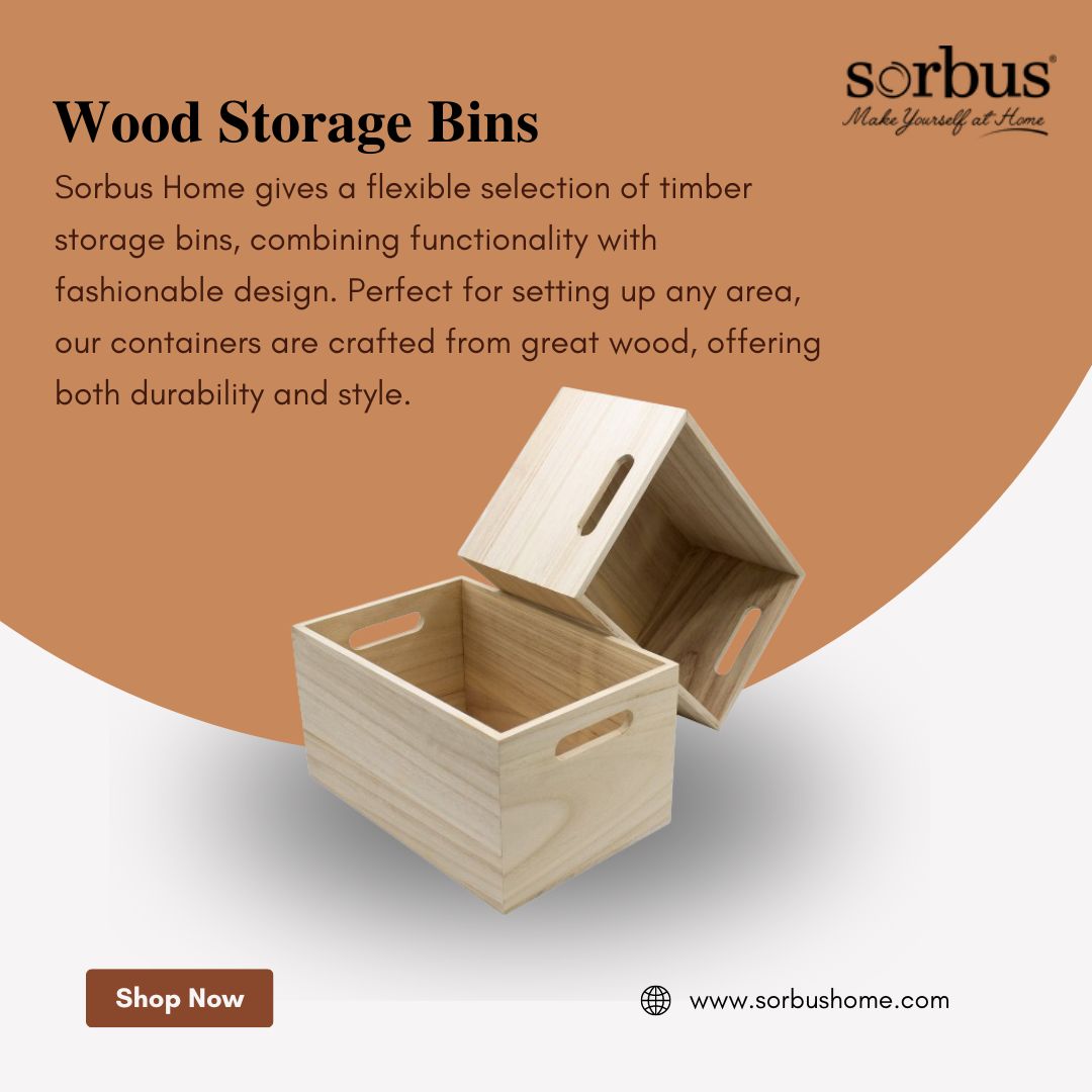 Enhance Organisation with Stylish Wood Storage Bins – Sorbus Home