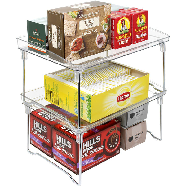 Clear Stacking Shelf Set (2 Pack) – Sorbus Home